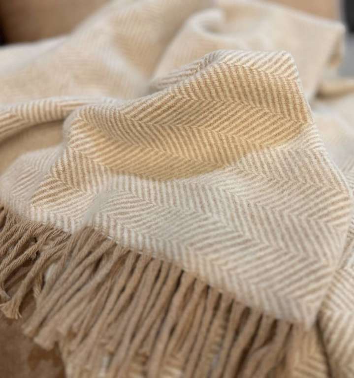 Plaid "Classique", Laine , 130x170 cm - LA MAISON DU TEXTILE